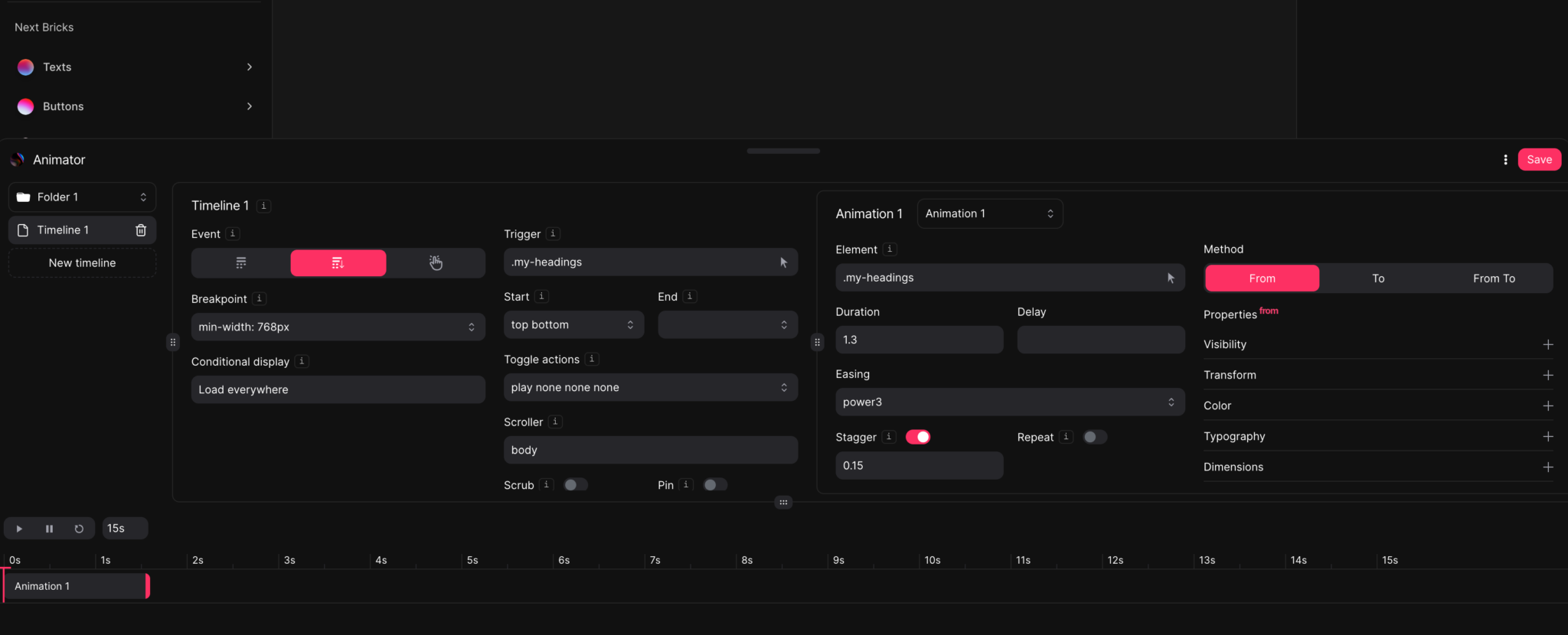 Next Bricks | Animator